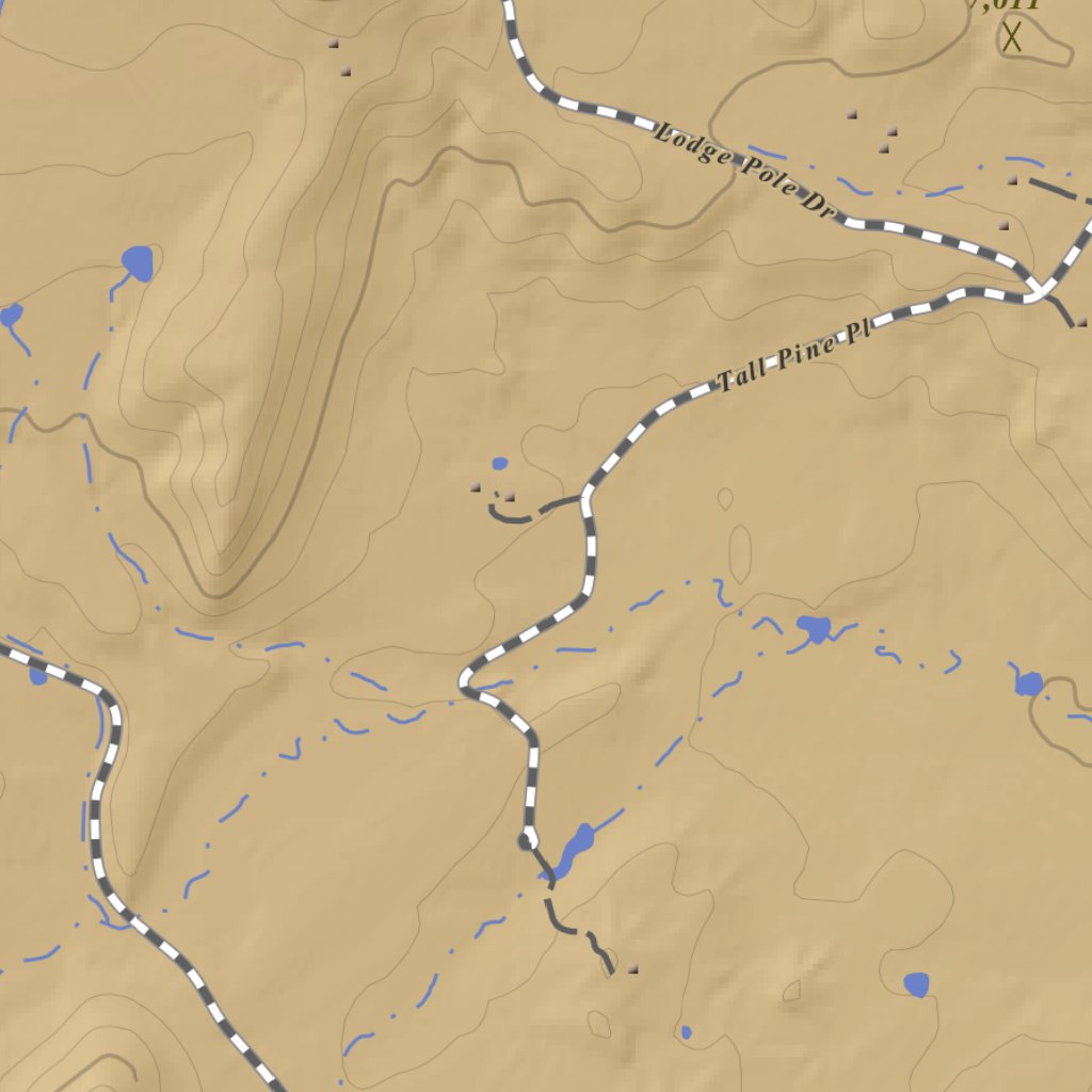 Edith, Colorado 7.5 Minute Topographic Map - Color Hillshade by Apogee ...