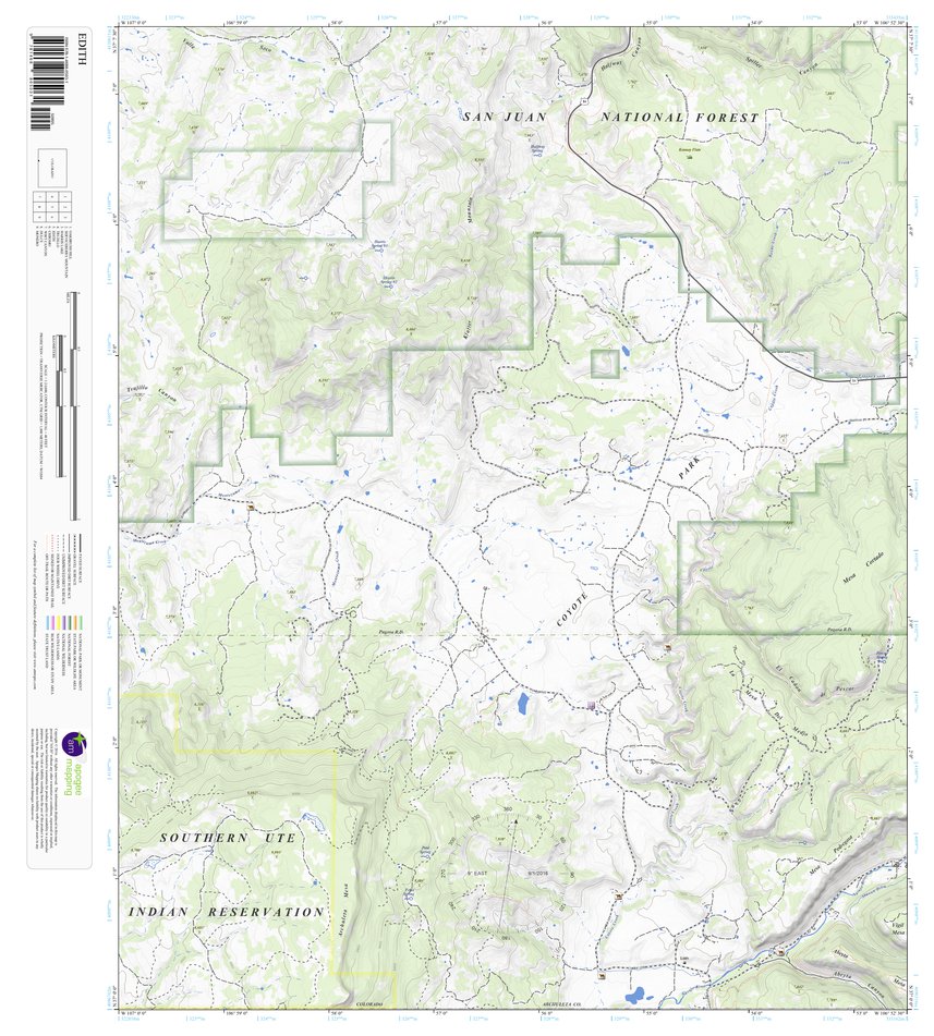 Edith, Colorado 7.5 Minute Topographic Map by Apogee Mapping, Inc ...