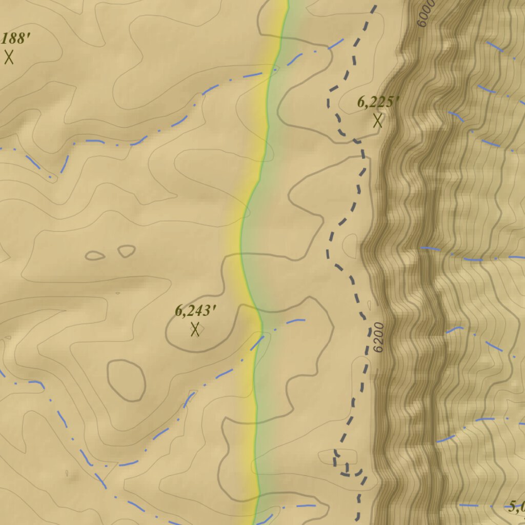 Fossil Bay, Arizona 7.5 Minute Topographic Map - Color Hillshade by ...