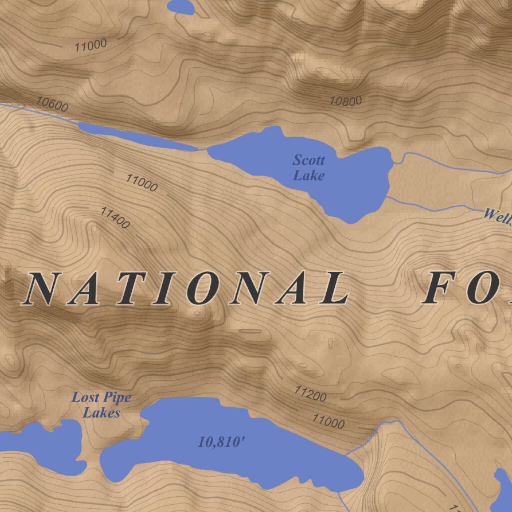 Gannett Peak, Wyoming 7.5 Minute Topographic Map - Color Hillshade by ...