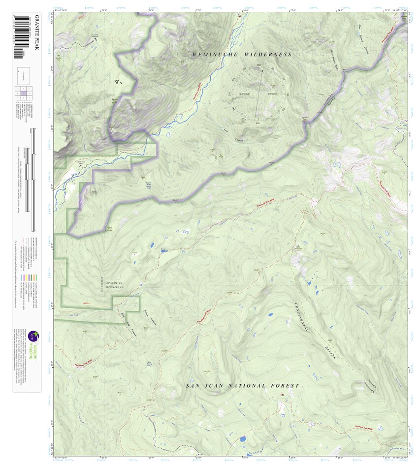 Granite Peak, Colorado 7.5 Minute Topographic Map by Apogee Mapping ...