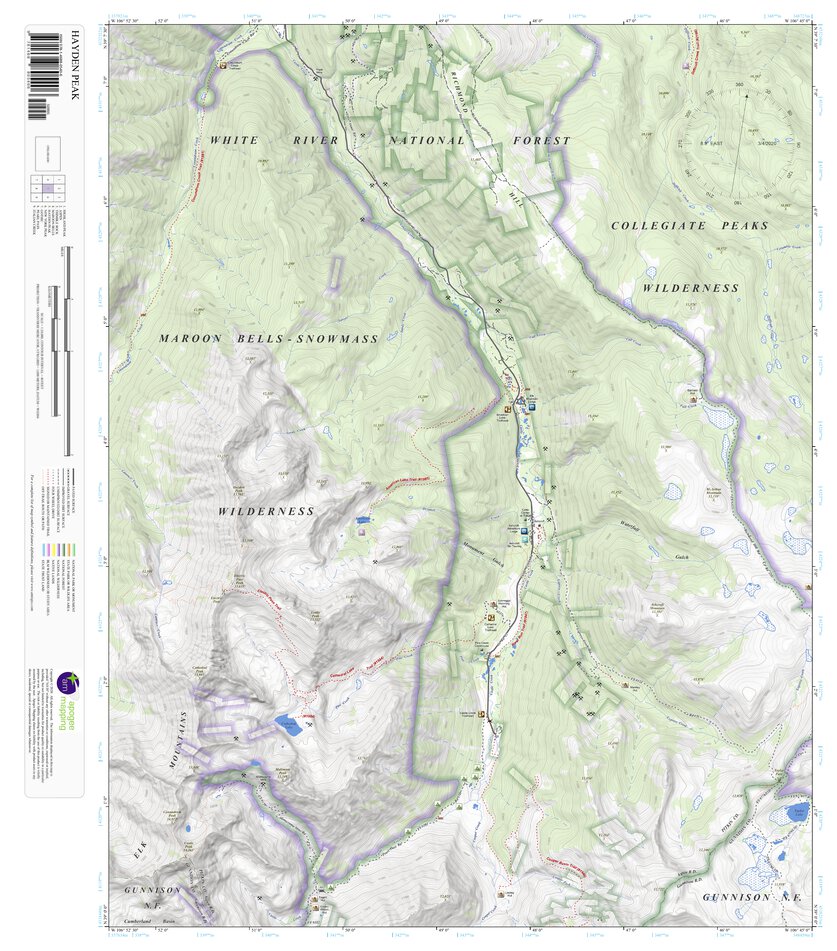 Hayden Peak, Colorado 7.5 Minute Topographic Map by Apogee Mapping, Inc ...