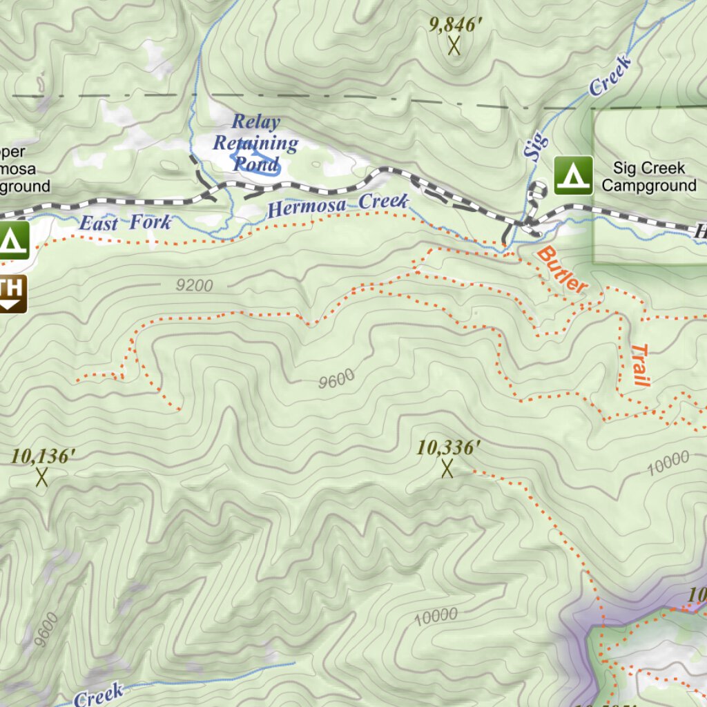 Hermosa Creek, Colorado 15 Minute Topographic Map by Apogee Mapping ...