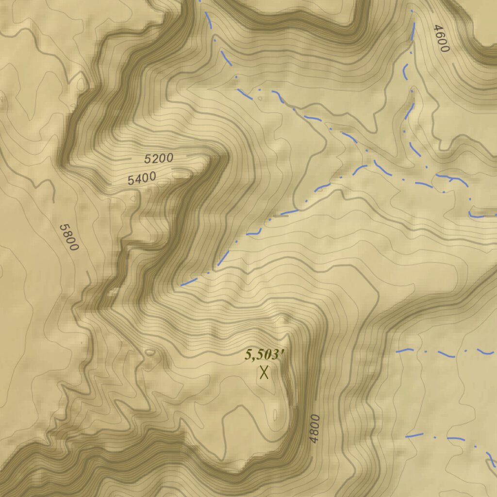 Horsethief Canyon, Utah 7.5 Minute Topographic Map - Color Hillshade by ...