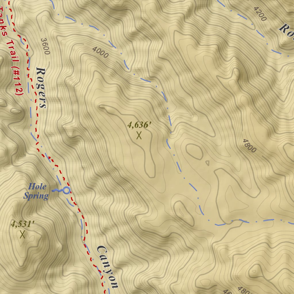 Iron Mountain, Arizona 7.5 Minute Topographic Map - Color Hillshade by ...