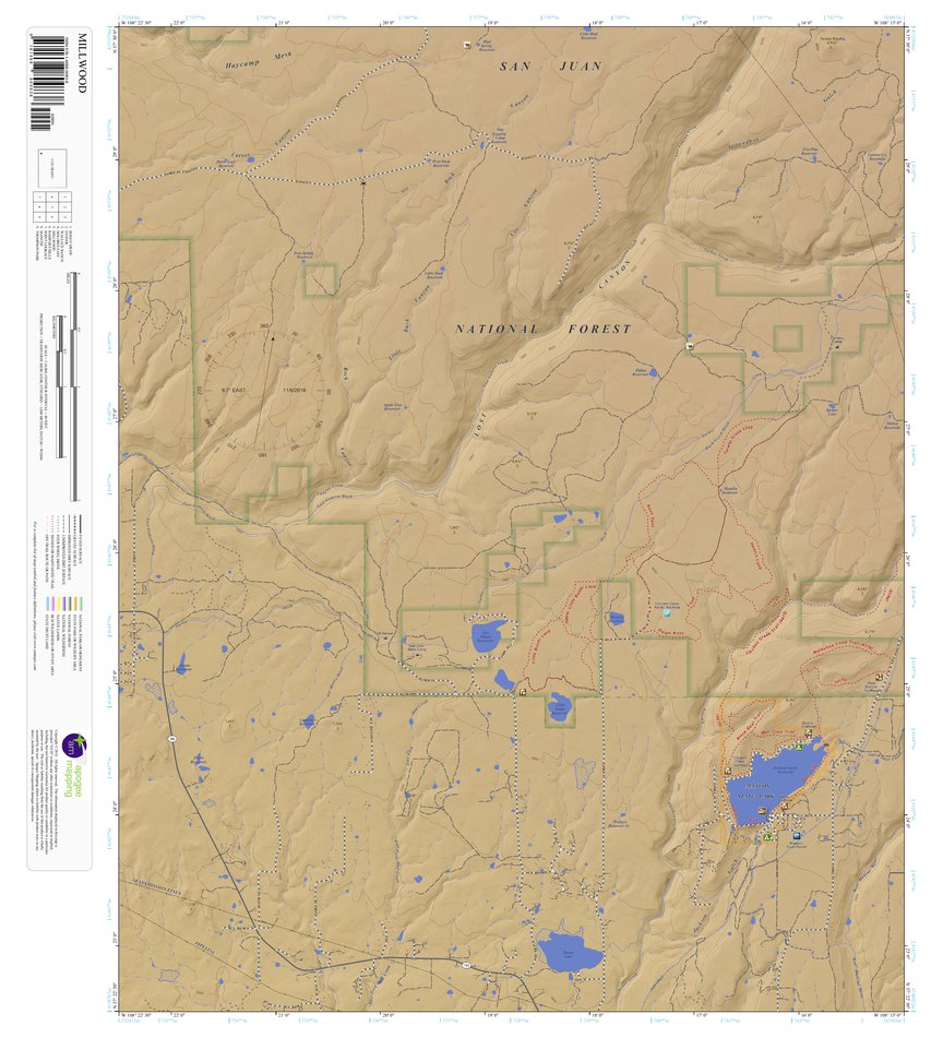 Millwood, Colorado 7.5 Minute Topographic Map - Color Hillshade by ...