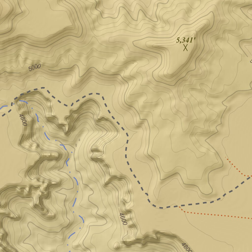 Monument Basin, Utah 7.5 Minute Topographic Map - Color Hillshade by ...