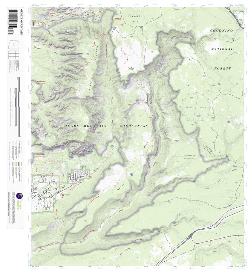 Munds Mountain, Arizona 7.5 Minute Topographic Map by Apogee Mapping ...