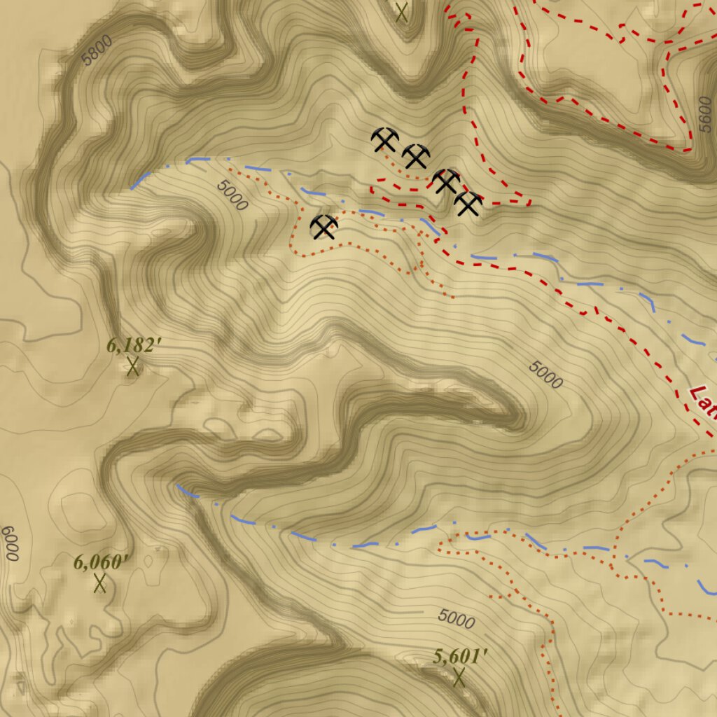 Musselman Arch, Utah 7.5 Minute Topographic Map - Color Hillshade by ...