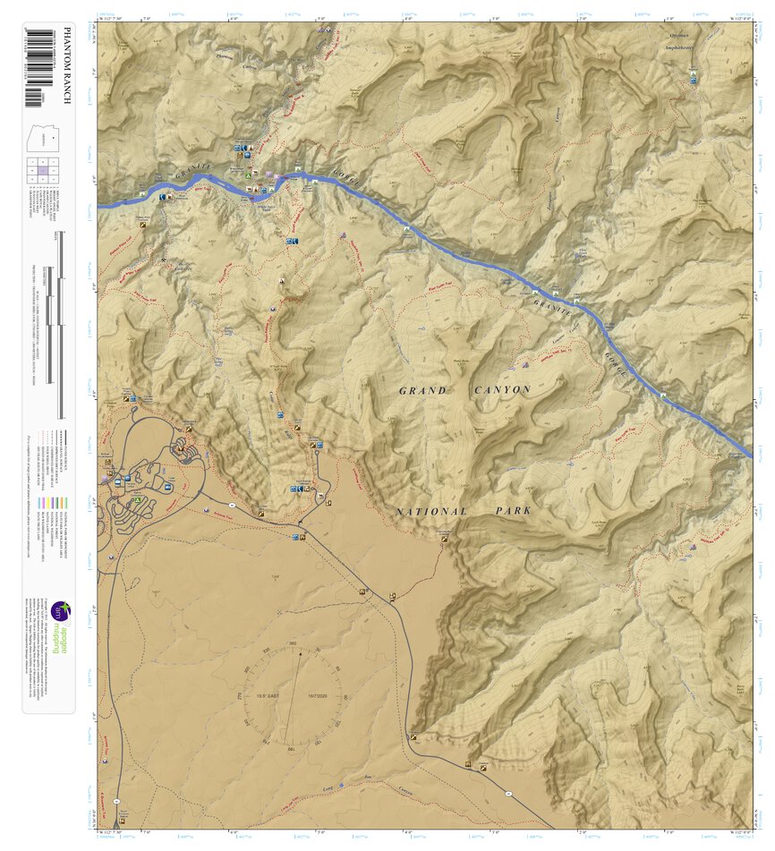 Phantom Ranch, Arizona 7.5 Minute Topographic Map - Color Hillshade by ...