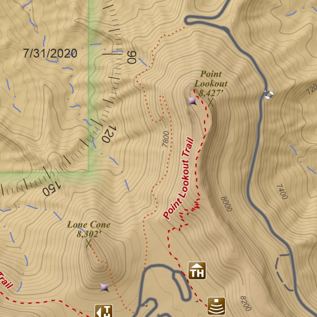 Point Lookout, Colorado 7.5 Minute Topographic Map - Color Hillshade by ...