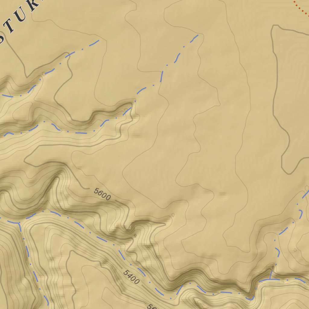 Pollys Pasture, Utah 7.5 Minute Topographic Map - Color Hillshade by ...