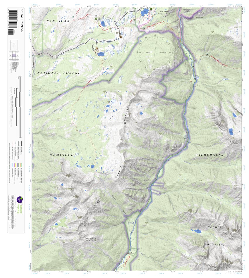 Snowdon Peak, Colorado 7.5 Minute Topographic Map by Apogee Mapping ...