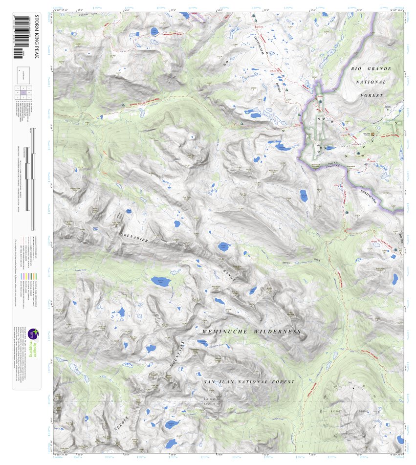 Storm King Peak, Colorado 7.5 Minute Topographic Map by Apogee Mapping ...