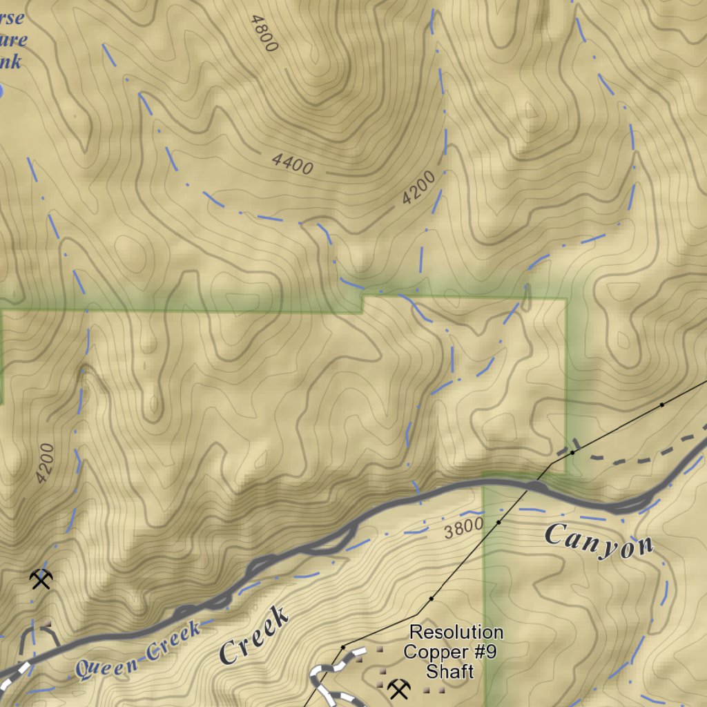 Superior, Arizona 7.5 Minute Topographic Map - Color Hillshade by ...