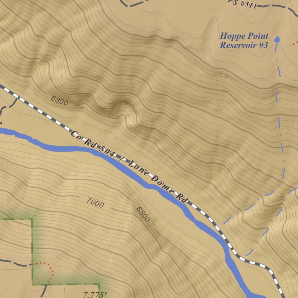 Trimble Point, Colorado 7.5 Minute Topographic Map - Color Hillshade by ...