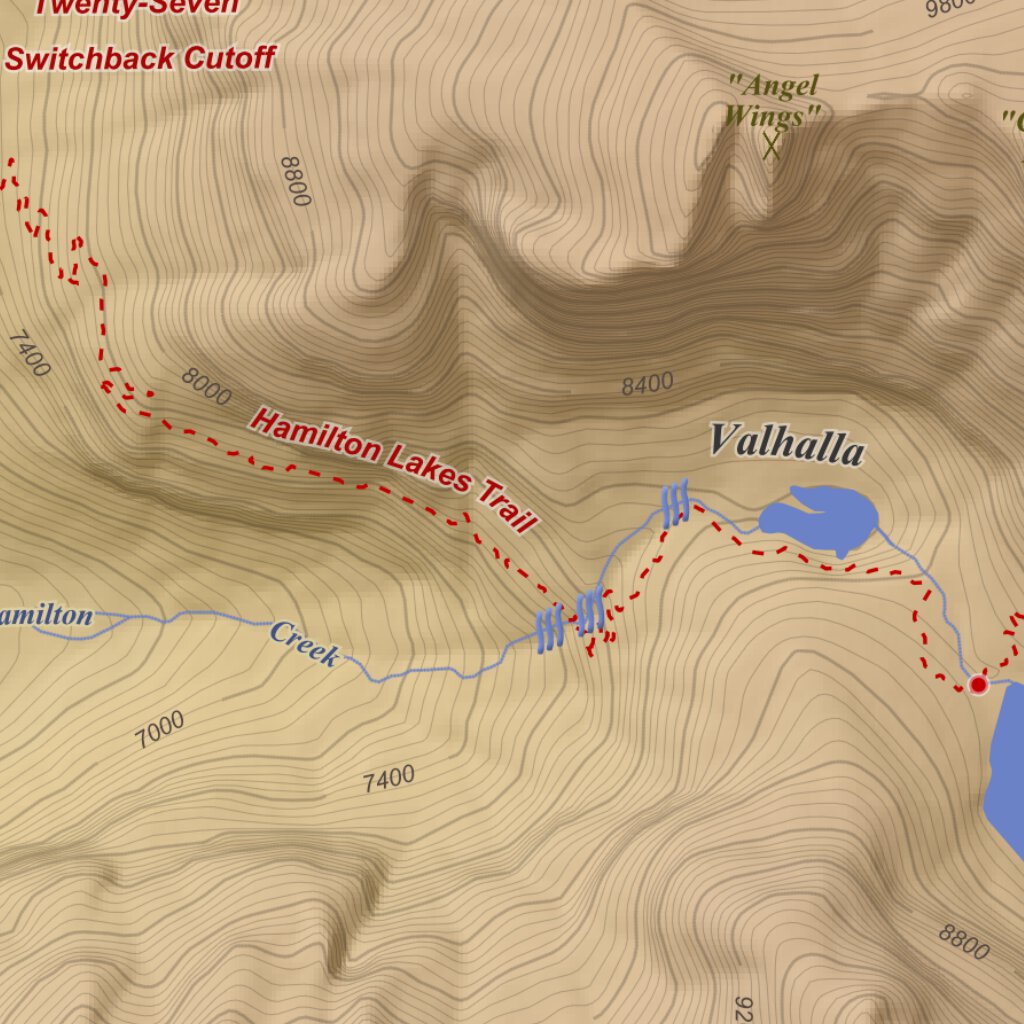 Triple Divide Peak, California 7.5 Minute Topographic Map - Color ...