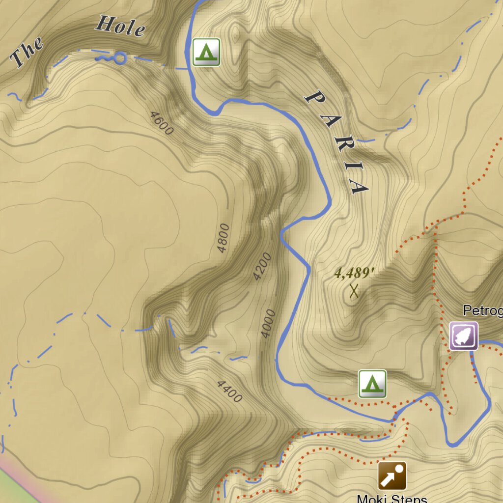 Wrather Arch, Arizona 7.5 Minute Topographic Map - Color Hillshade by ...