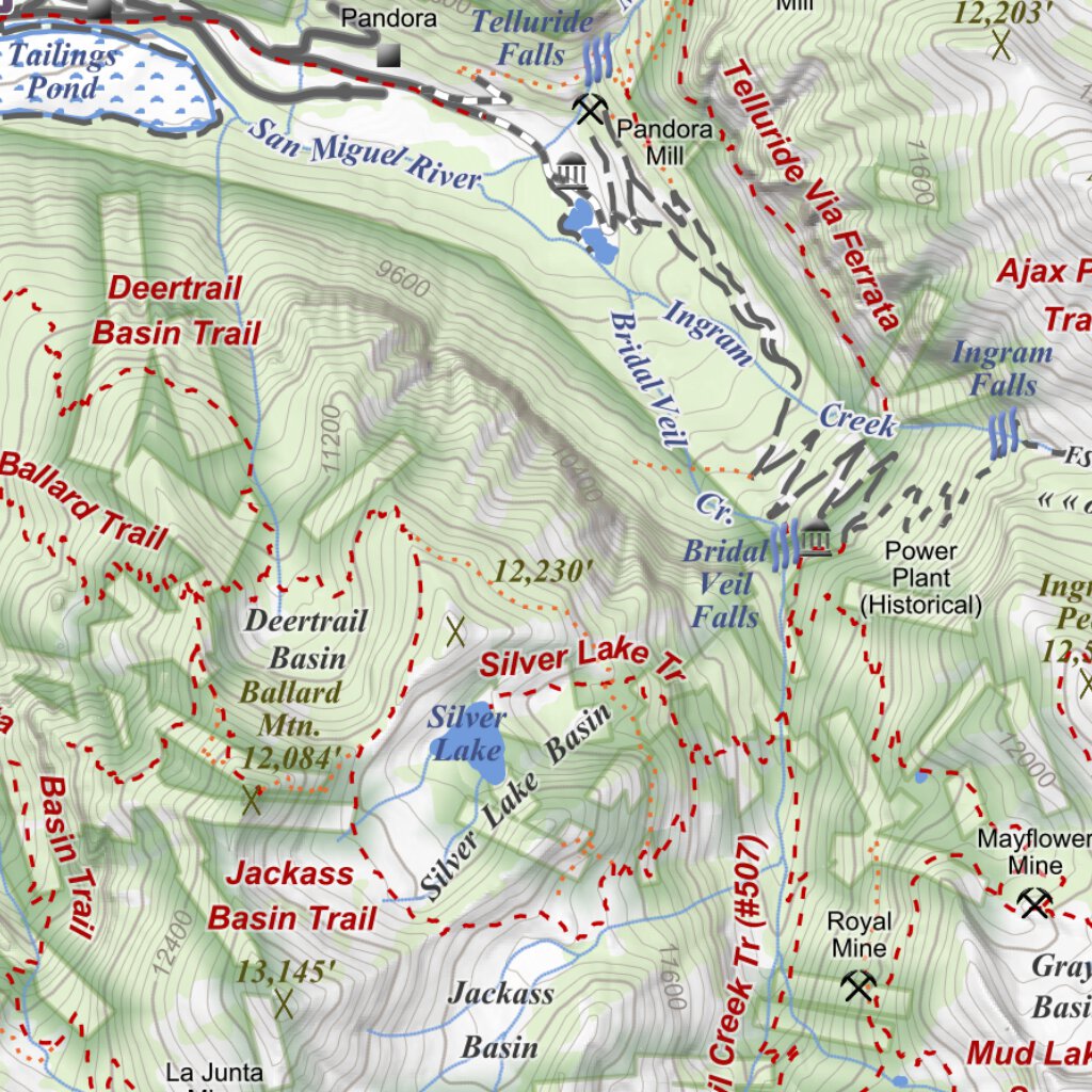 Yankee Boy Basin, Colorado 15 Minute Topographic Map by Apogee Mapping ...
