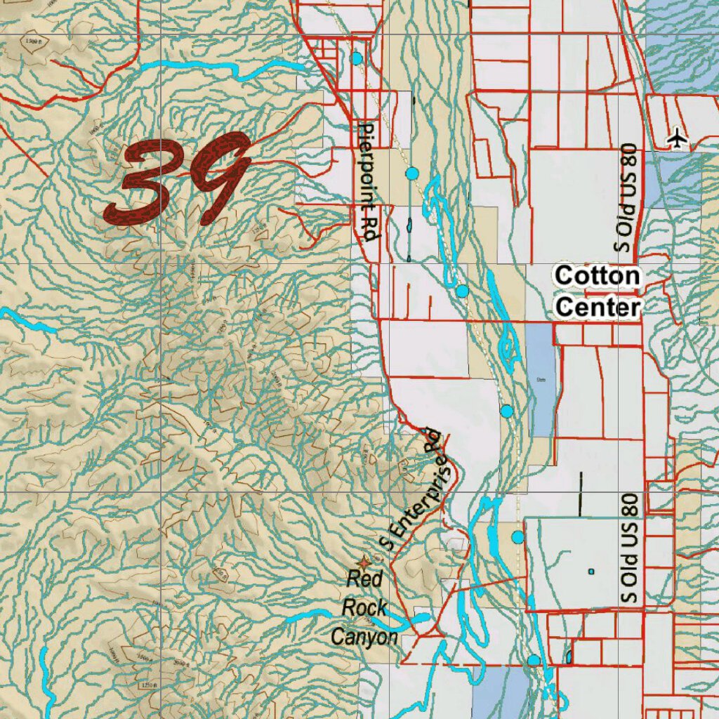 Arizona Unit 39 Mule Deer Hybrid Map by Arizona HuntData LLC | Avenza Maps