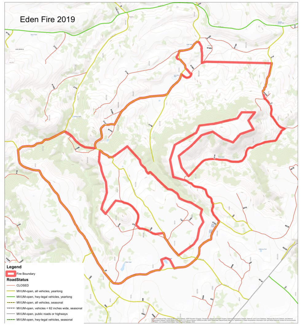 2019 Eden Fire Map by Arizona Mushroom Society | Avenza Maps