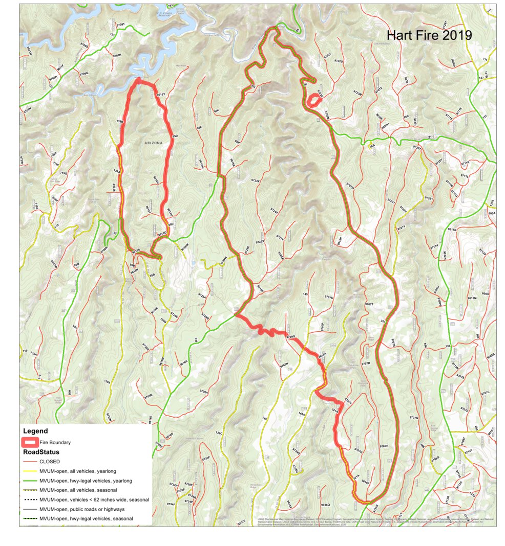 2019 Hart Fire Map by Arizona Mushroom Society | Avenza Maps