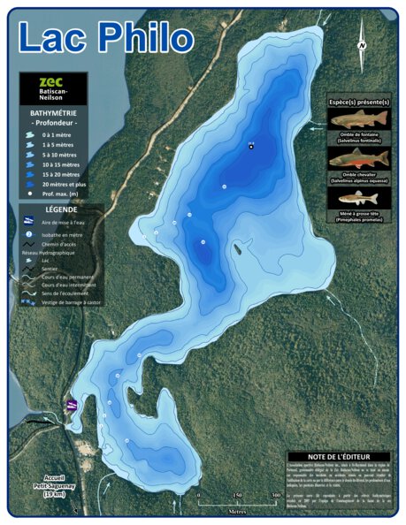 Zec Batiscan-Neilson / Lac Philo Map by Association sportive Batiscan ...
