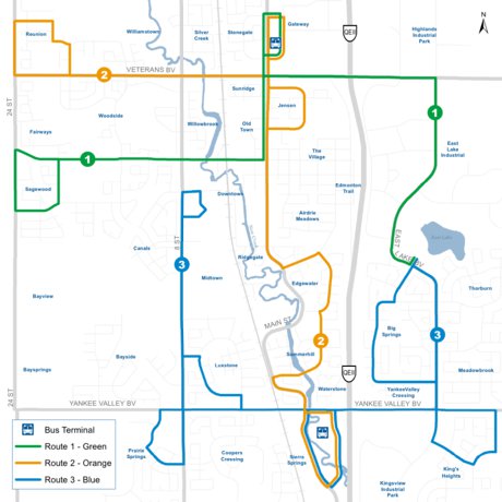 Airdrie AB Transit Map by Avenza Systems Inc. | Avenza Maps