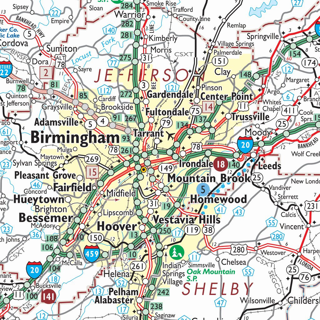 Alabama Highways Map by Avenza Systems Inc. | Avenza Maps