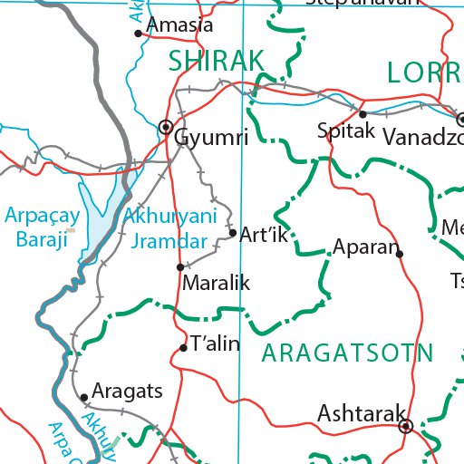Armenia Physiography Map by Avenza Systems Inc. | Avenza Maps