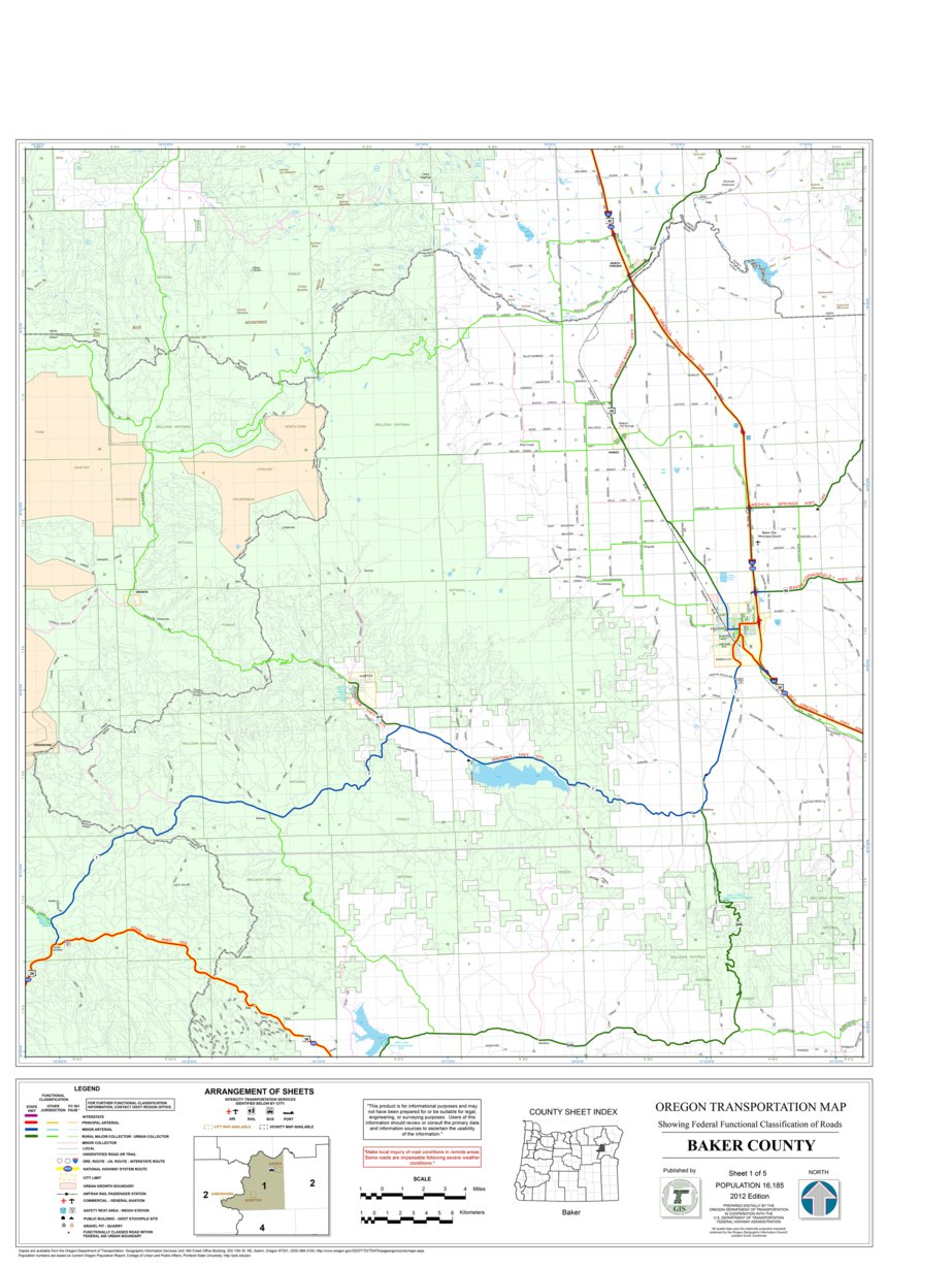 Baker County Sheet 1 Map by Avenza Systems Inc. | Avenza Maps