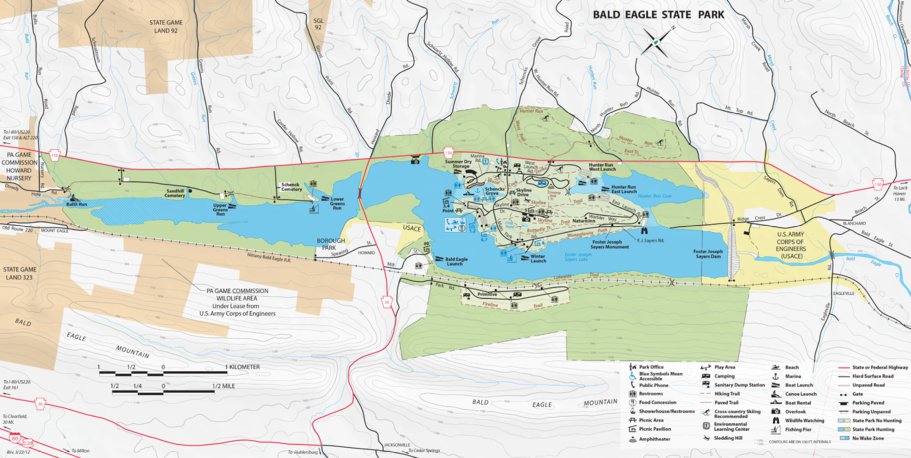 Bald Eagle State Park Map by Avenza Systems Inc. | Avenza Maps
