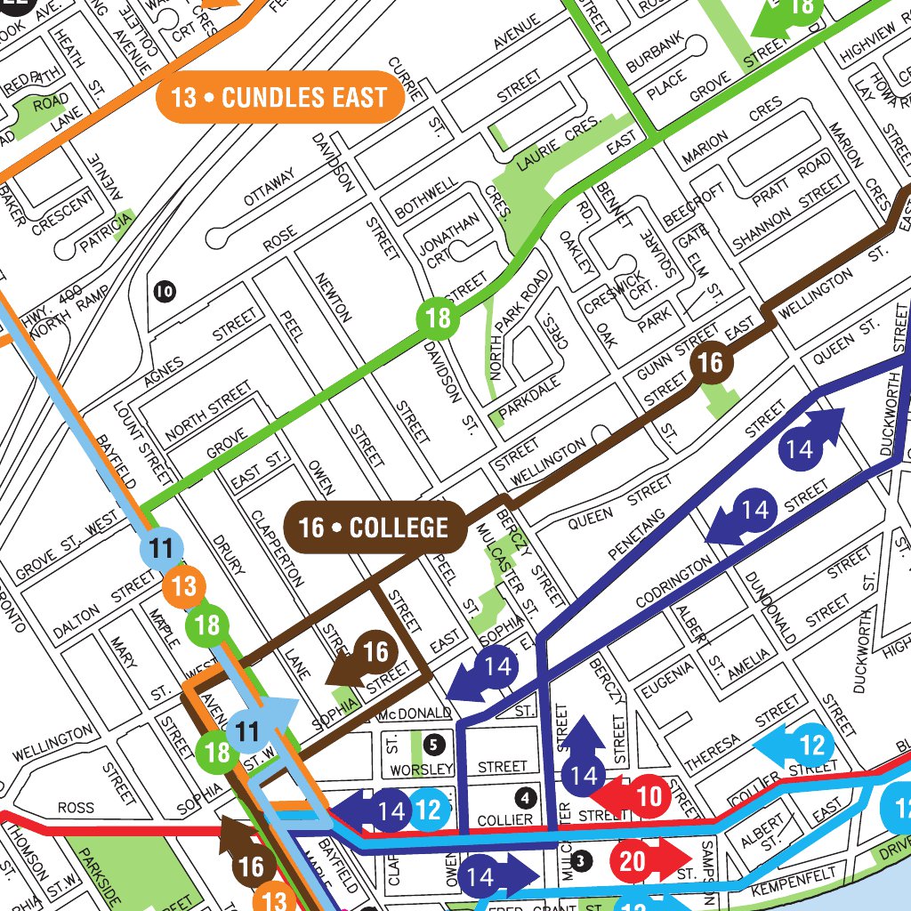 Barrie Transit Map by Avenza Systems Inc. | Avenza Maps