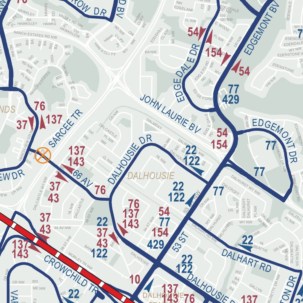 Calgary Transit Map by Avenza Systems Inc. | Avenza Maps