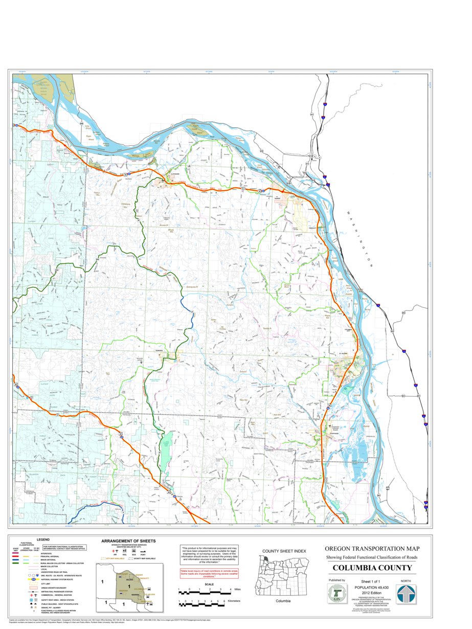 Columbia County Sheet 1 Map by Avenza Systems Inc. | Avenza Maps