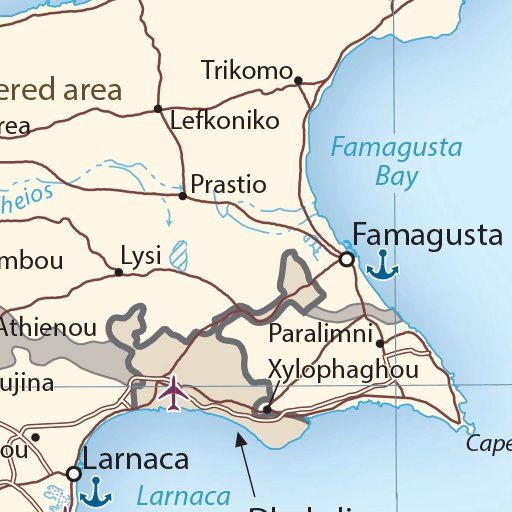 Cyprus Transportation Map by Avenza Systems Inc. | Avenza Maps