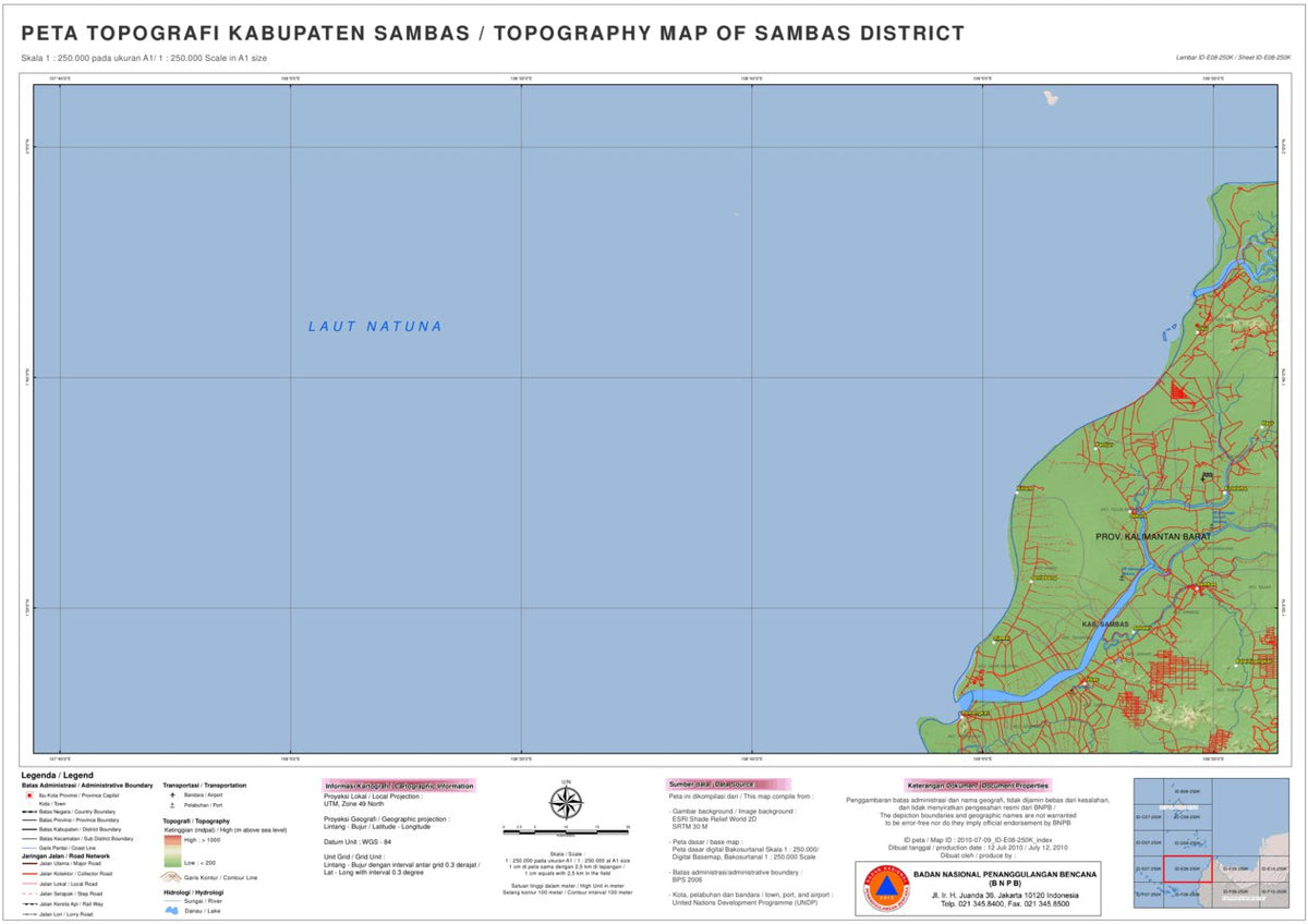 E08: Sambas District Map by Avenza Systems Inc. | Avenza Maps