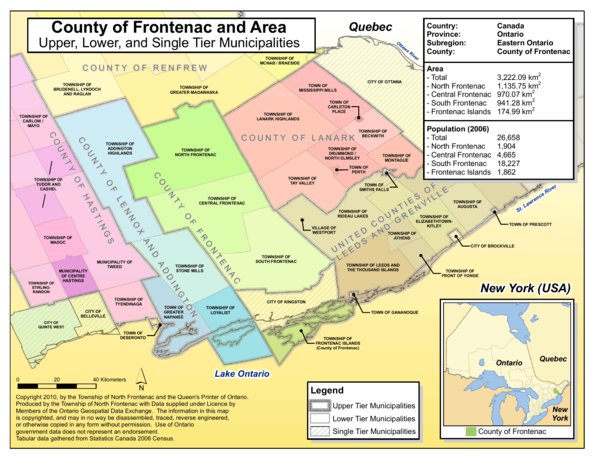 Eastern Ontario Municipal Boundaries - Lower Tier Map by Avenza Systems ...