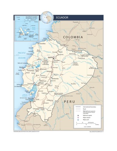 Ecuador Transportation Map by Avenza Systems Inc. | Avenza Maps