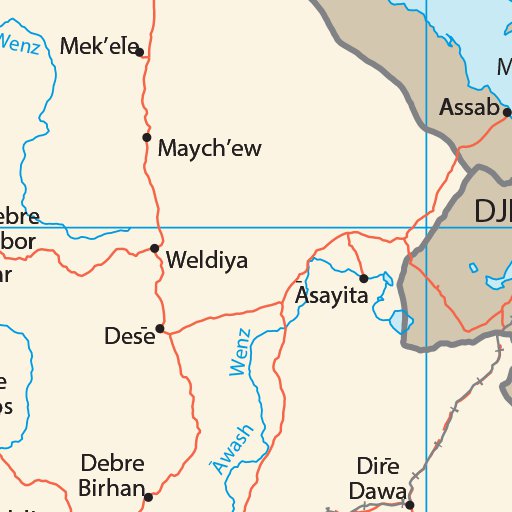 Ethiopia Transportation Map by Avenza Systems Inc. | Avenza Maps