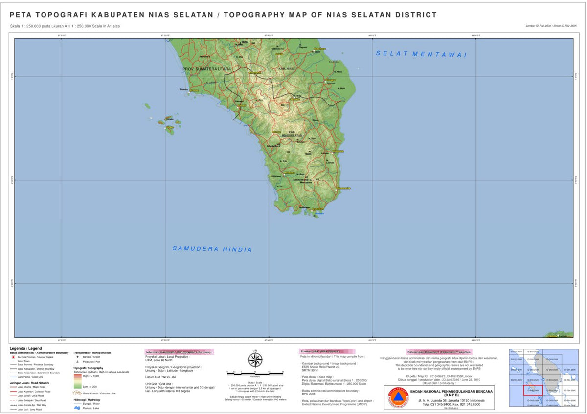 F02: Nias Selatan District Map by Avenza Systems Inc. | Avenza Maps
