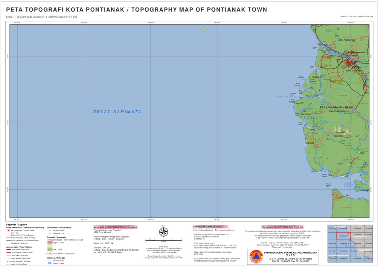 G08: Pontianak Town Map by Avenza Systems Inc. | Avenza Maps