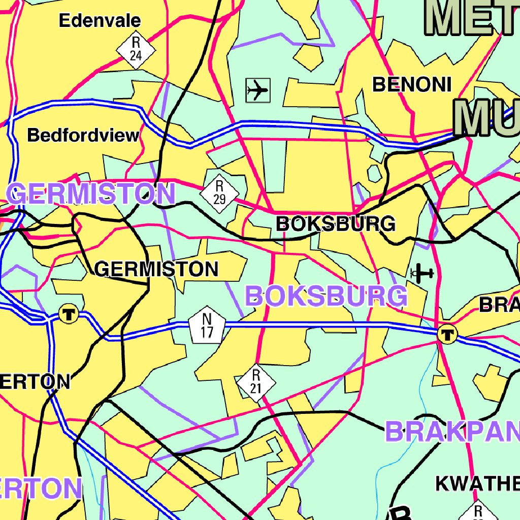 Gauteng, South Africa Map by Avenza Systems Inc. | Avenza Maps