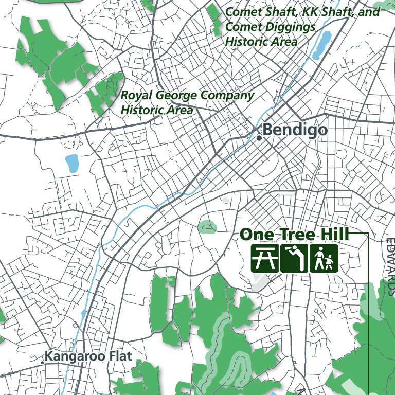 Greater Bendigo National Park Prospecting Areas Map by Avenza Systems ...