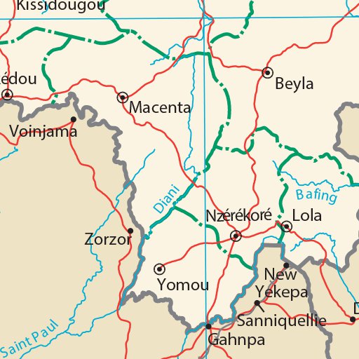 Guinea Transportation Map by Avenza Systems Inc. | Avenza Maps