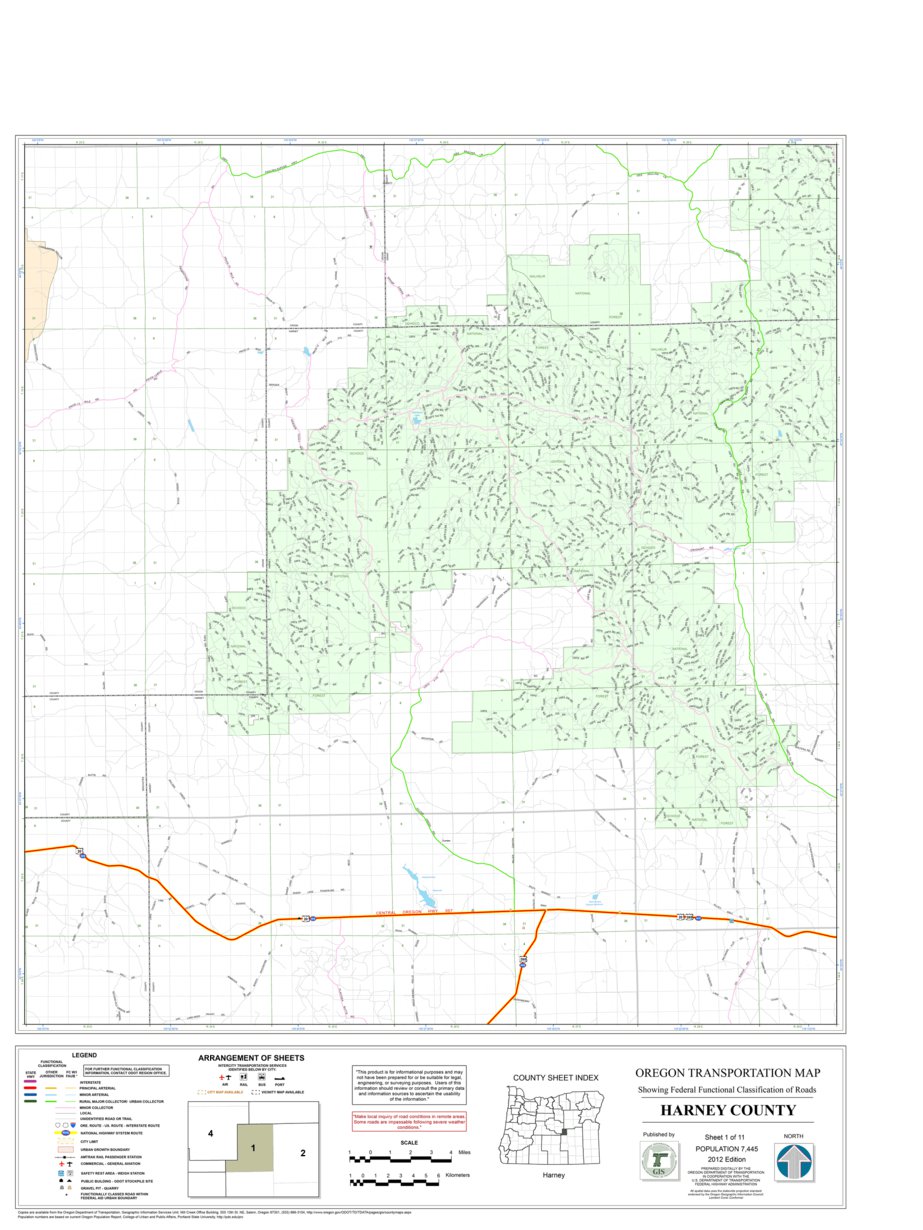 Harney County Sheet 1 Map by Avenza Systems Inc. | Avenza Maps
