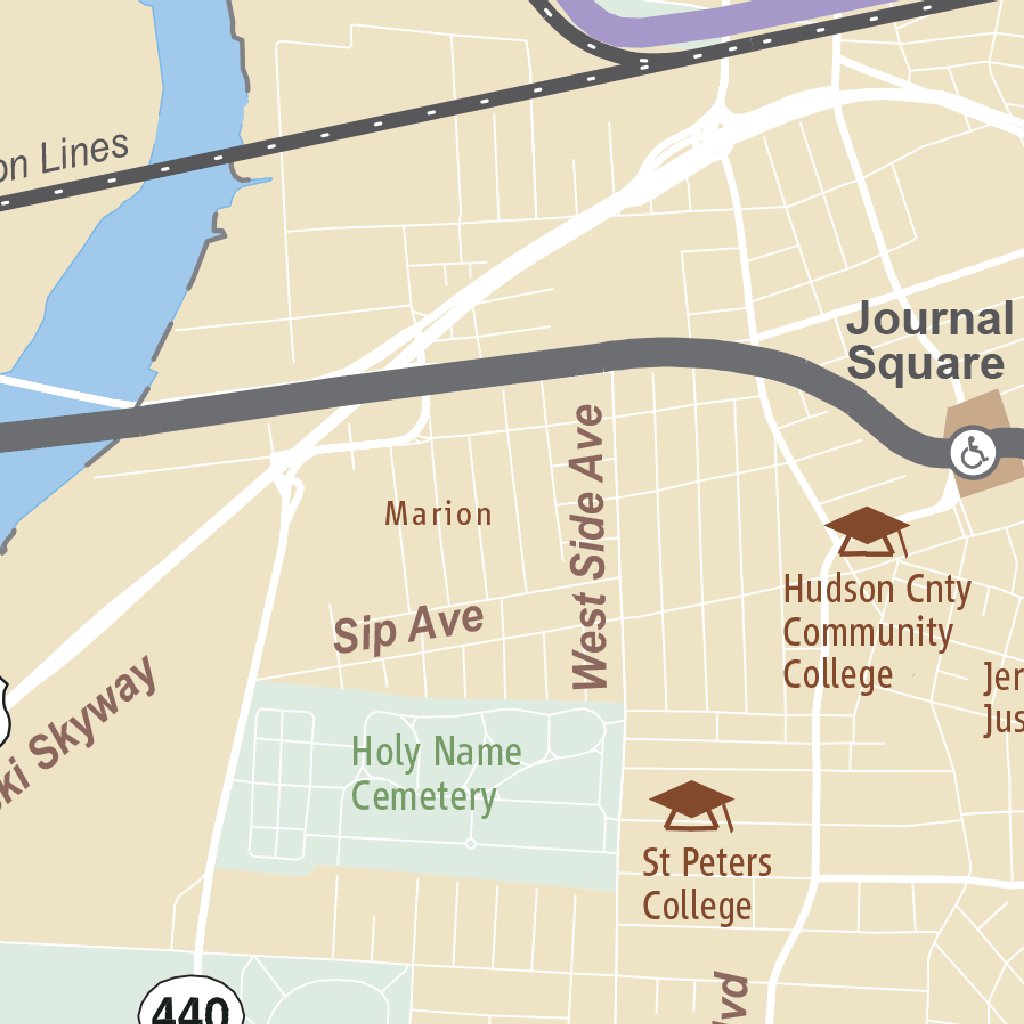 Hudson-Bergen Light Rail System Map by Avenza Systems Inc. | Avenza Maps