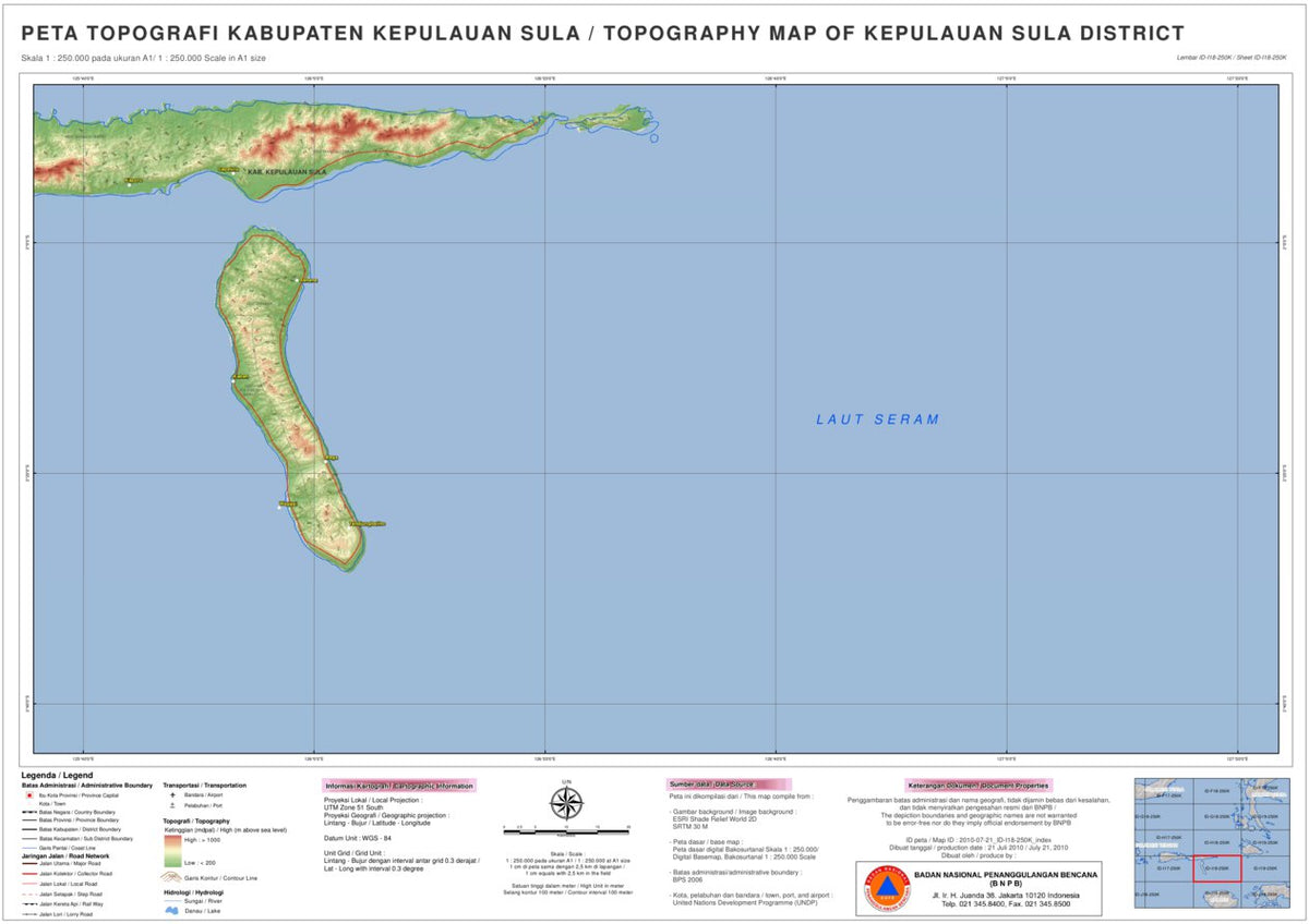 I18: Kepulauan Sula District Map by Avenza Systems Inc. | Avenza Maps
