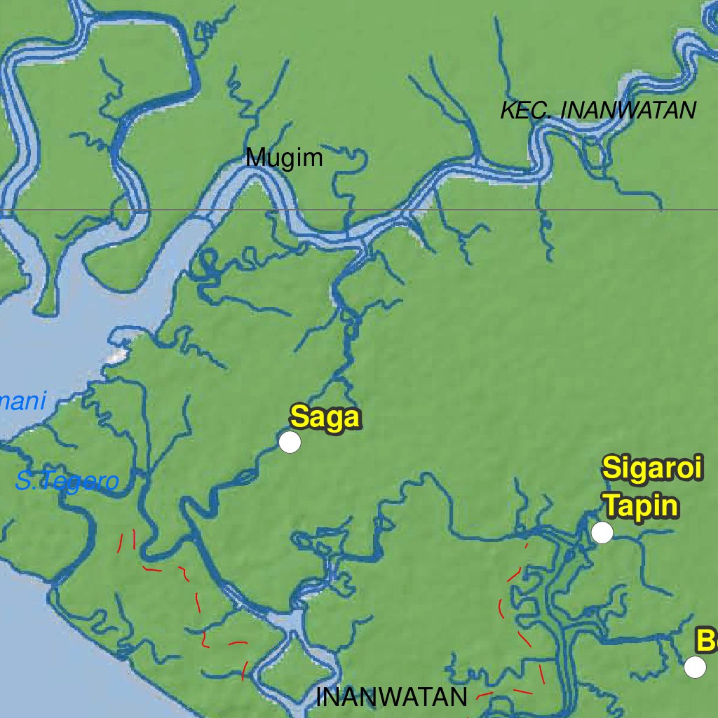 I21: Sorong Selatan District Map by Avenza Systems Inc. | Avenza Maps
