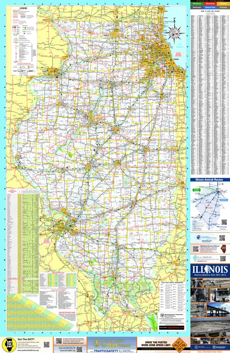 Illinois Official Highway Map by Avenza Systems Inc. | Avenza Maps
